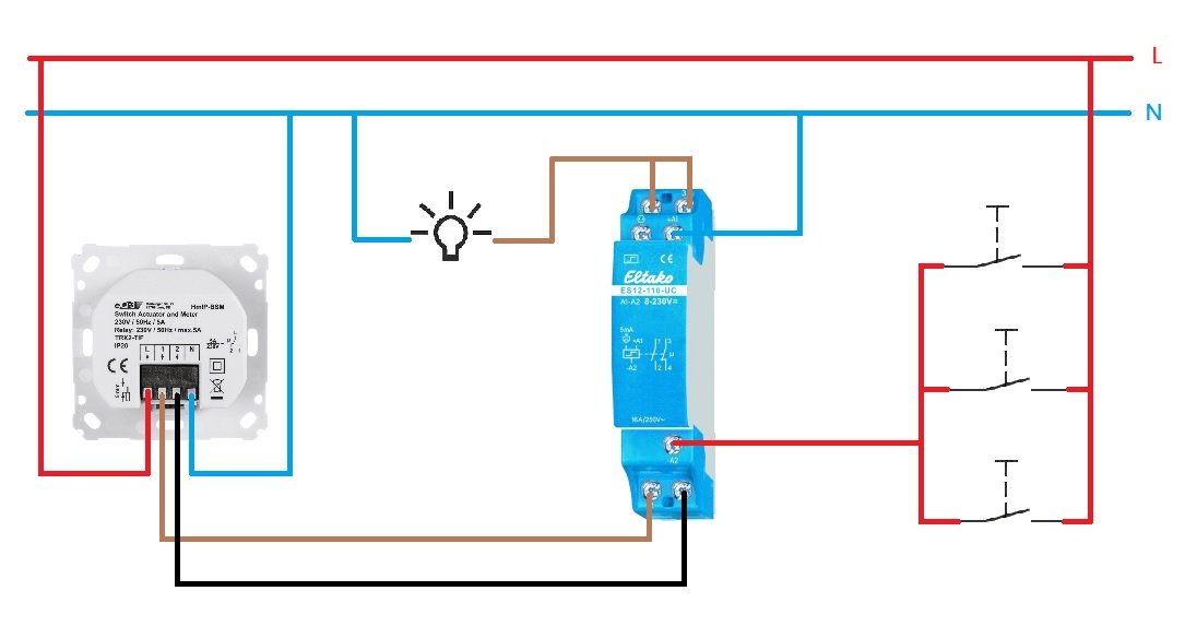 Homematic IP – Stromstoßschaltung, Stromstoßrelais – Treppenhauslicht ...
