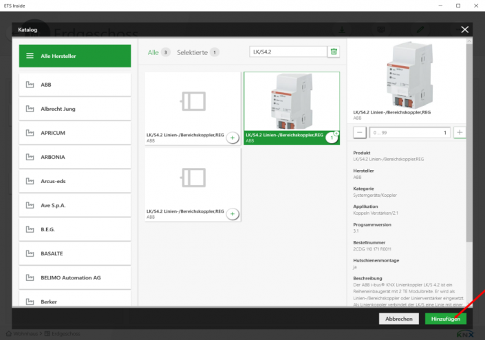 Smart Home mit KNX – ETS Inside: Hauptlinie / Linie hinzufügen und ...